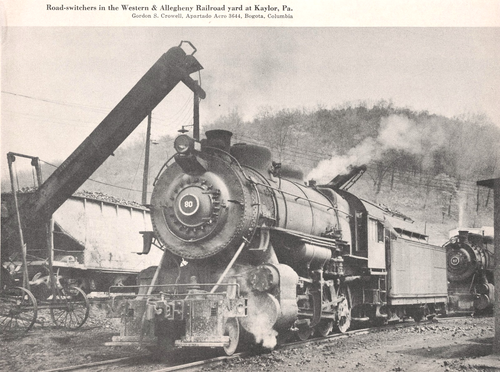 Western & Allegheny Steam Locomotive #80 Switcher Kaylor PA Railroad ...