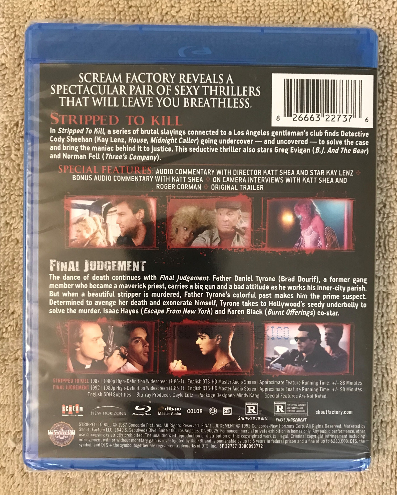 Stripped to Kill / Final Judgement Blu-ray Scream Factory Double ...