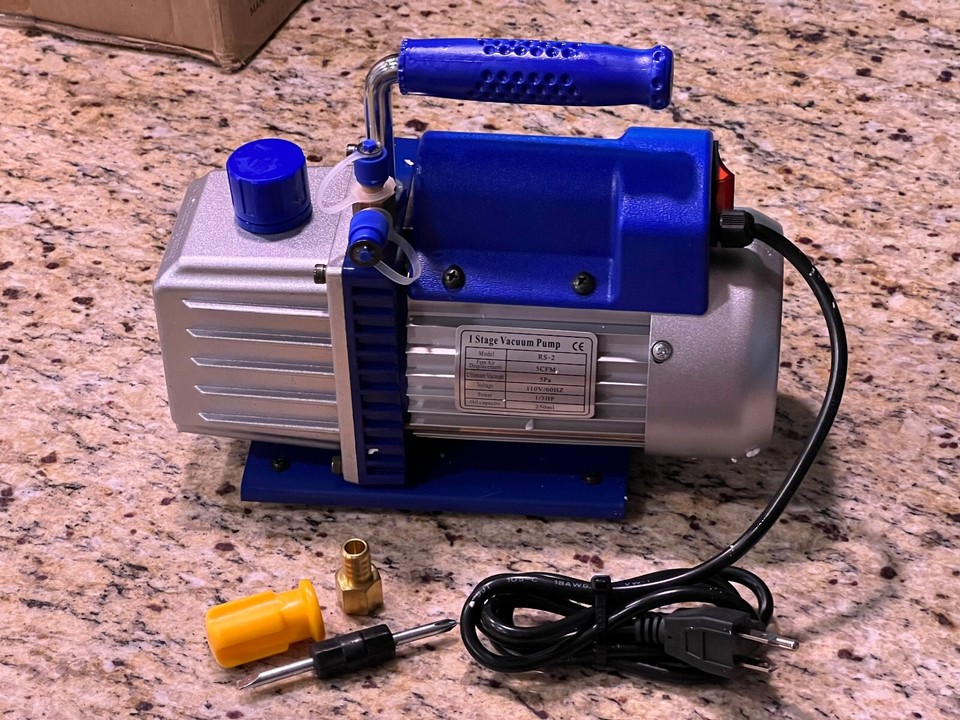 5 Gallon Tempered Glass Vacuum Chamber With 5 CFM 1/3HP Single Stage ...