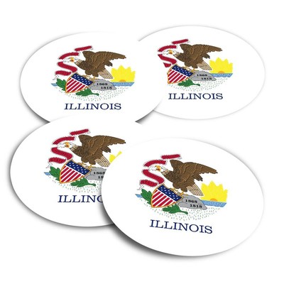 4x Vinyl Stickers Illinois Flag Vector Emblem #60750 | eBay UK
