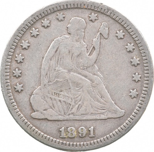 1891 Seated Liberty Quarter *7619 | eBay