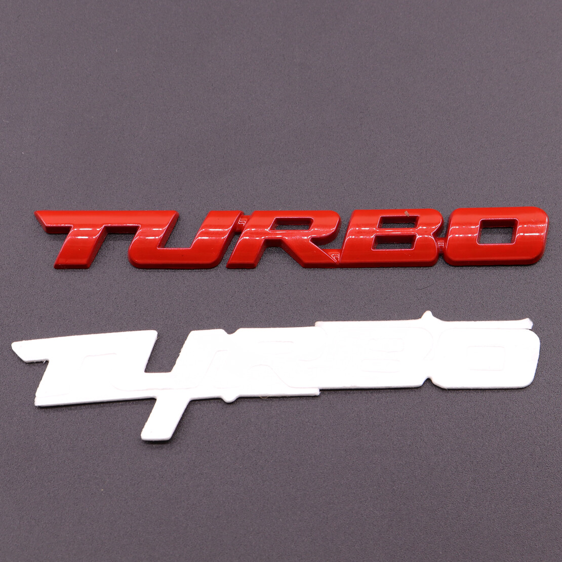 3D Car Auto Red Metal Turbo Letter Emblem Badge Logo Sticker Decal ...