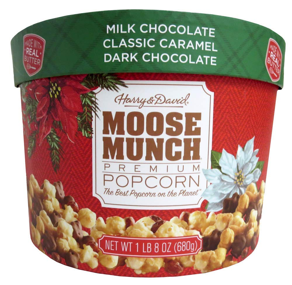 Harry & David Moose Munch Premium Popcorn 24 oz Holiday Drum Milk ...