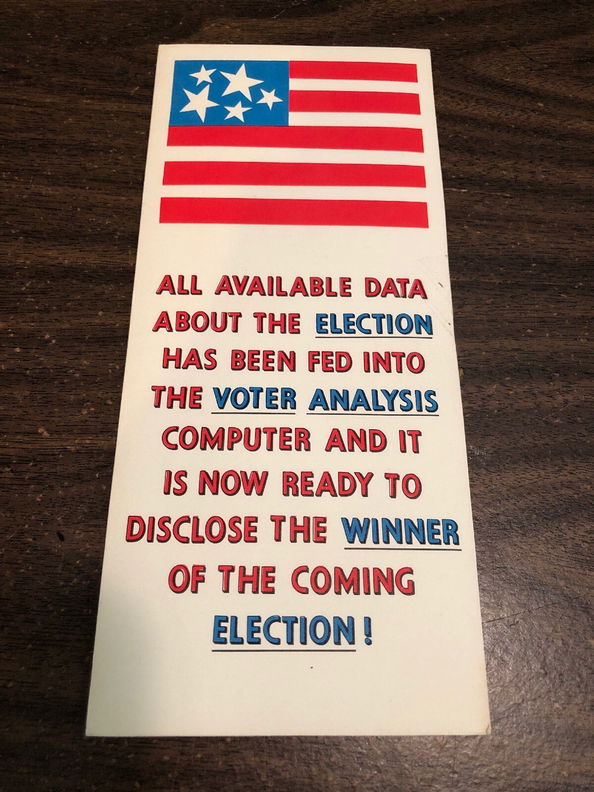 PEANUTS SNOOPY Election Voter President Campaign Card HALLMARK UNUSED ...