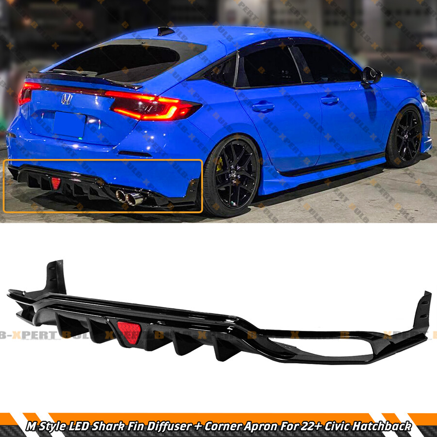 FOR 2022-25 Honda Civic FL1 5DR Hatchback JDM Glossy Black LED Rear ...