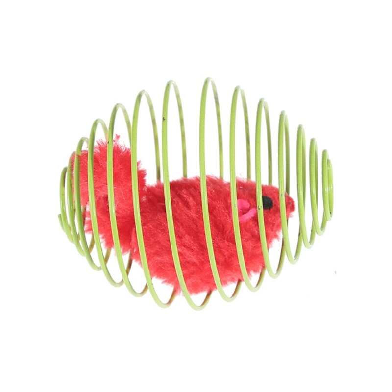 Cats Toy Kitten Mice Interactive Cage Toy Plush Mice Iron Wire | eBay