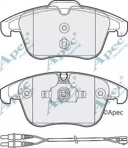 PAD1824 APEC Front Brake Pad Set Replaces 1610103880,1610103780,4254A7 ...