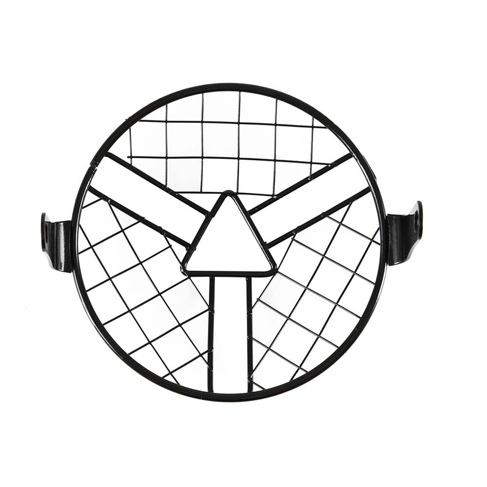 Retro Motorcycle 6.5" Headlight Grill Side Mount Cover w/ Bracket For ...