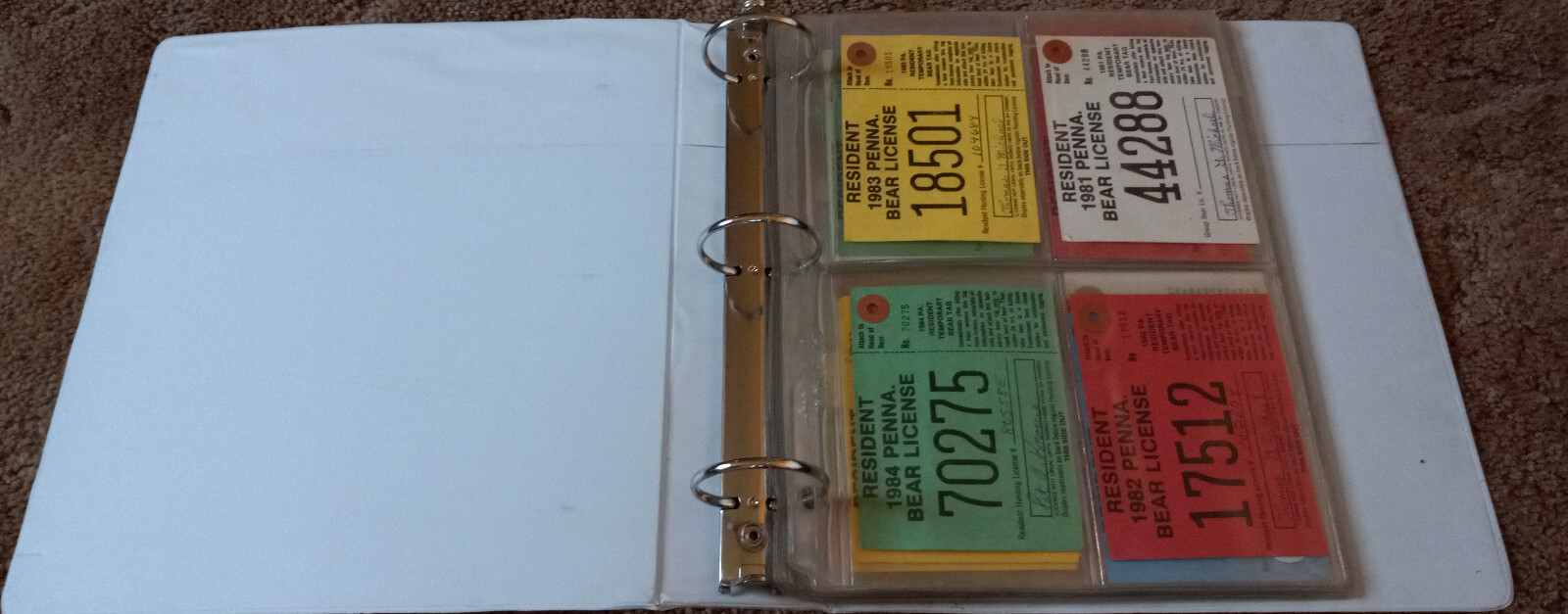 Lot of 133 Pa Hunting Licenses in a Note Book - Used | eBay