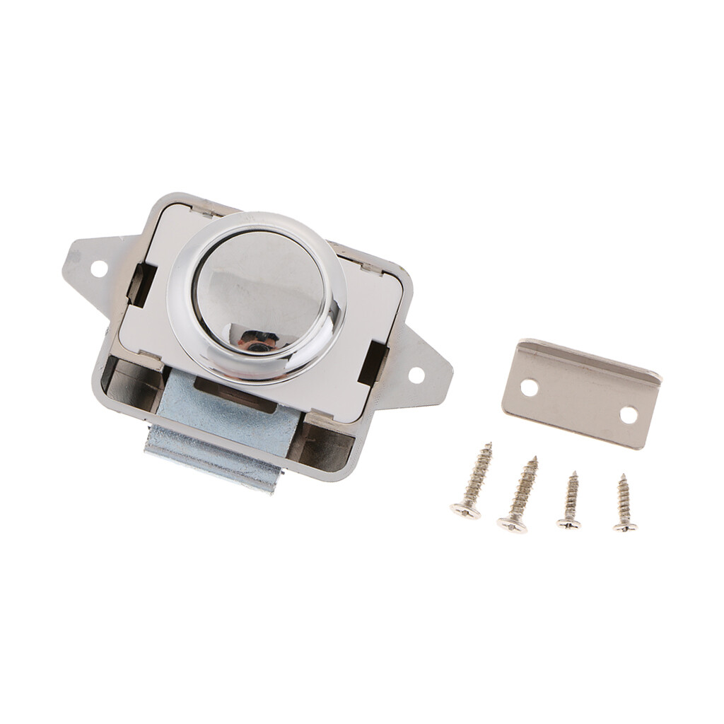 SET OF 10 PUSH BUTTON DRAWER CUPBOARD CATCH LOCK LATCH FOR TRAILER ...