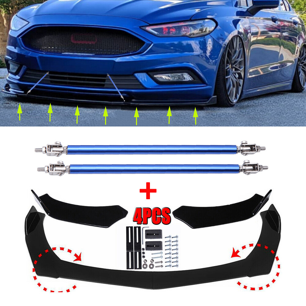 For Ford Fusion Mondeo Front Bumper Lip Splitter Spoiler Fit + Blue ...