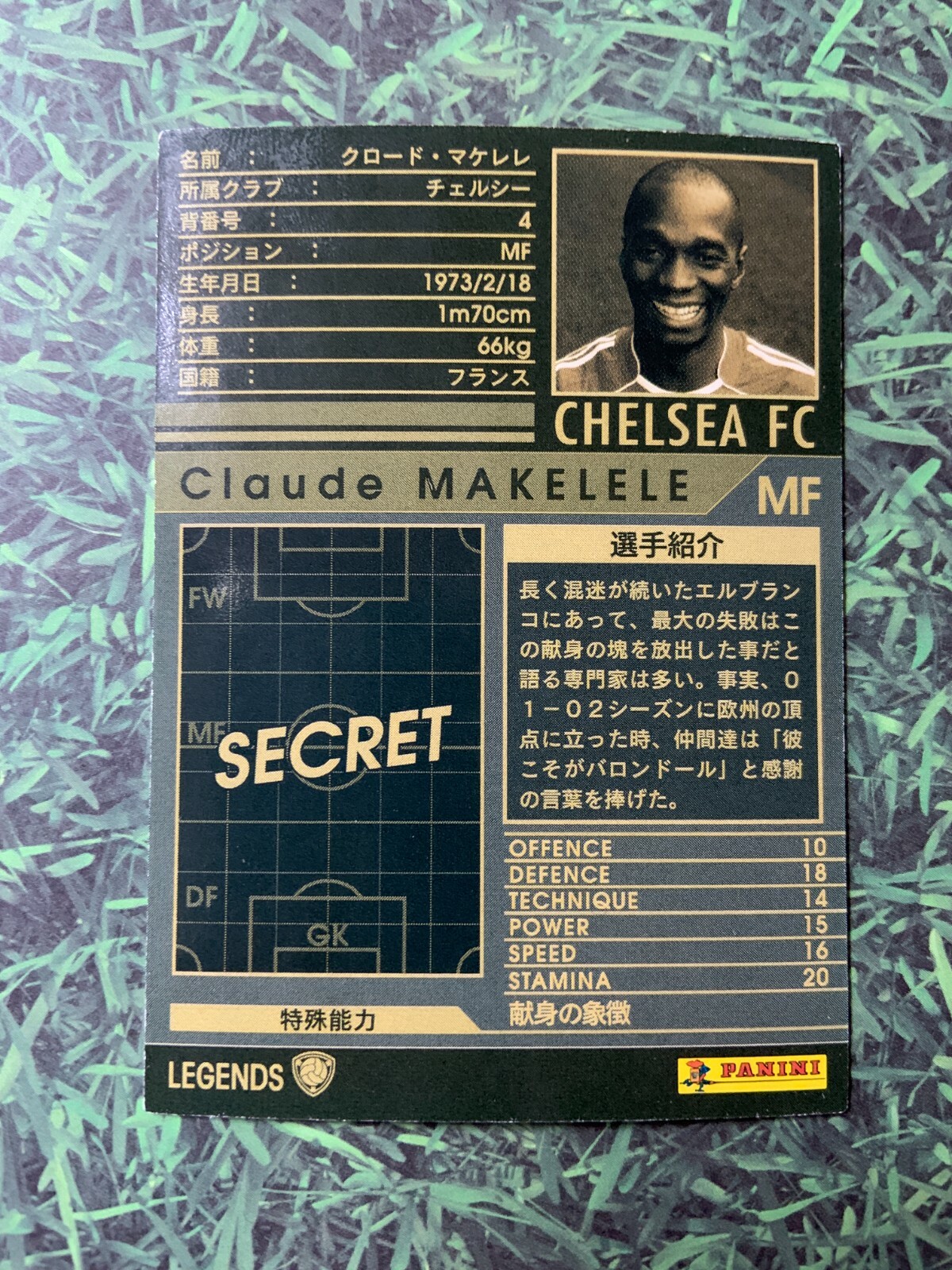 Panini WCCF 2006-07 Claude Makelele Chelsea FC Refractor card Legends ...