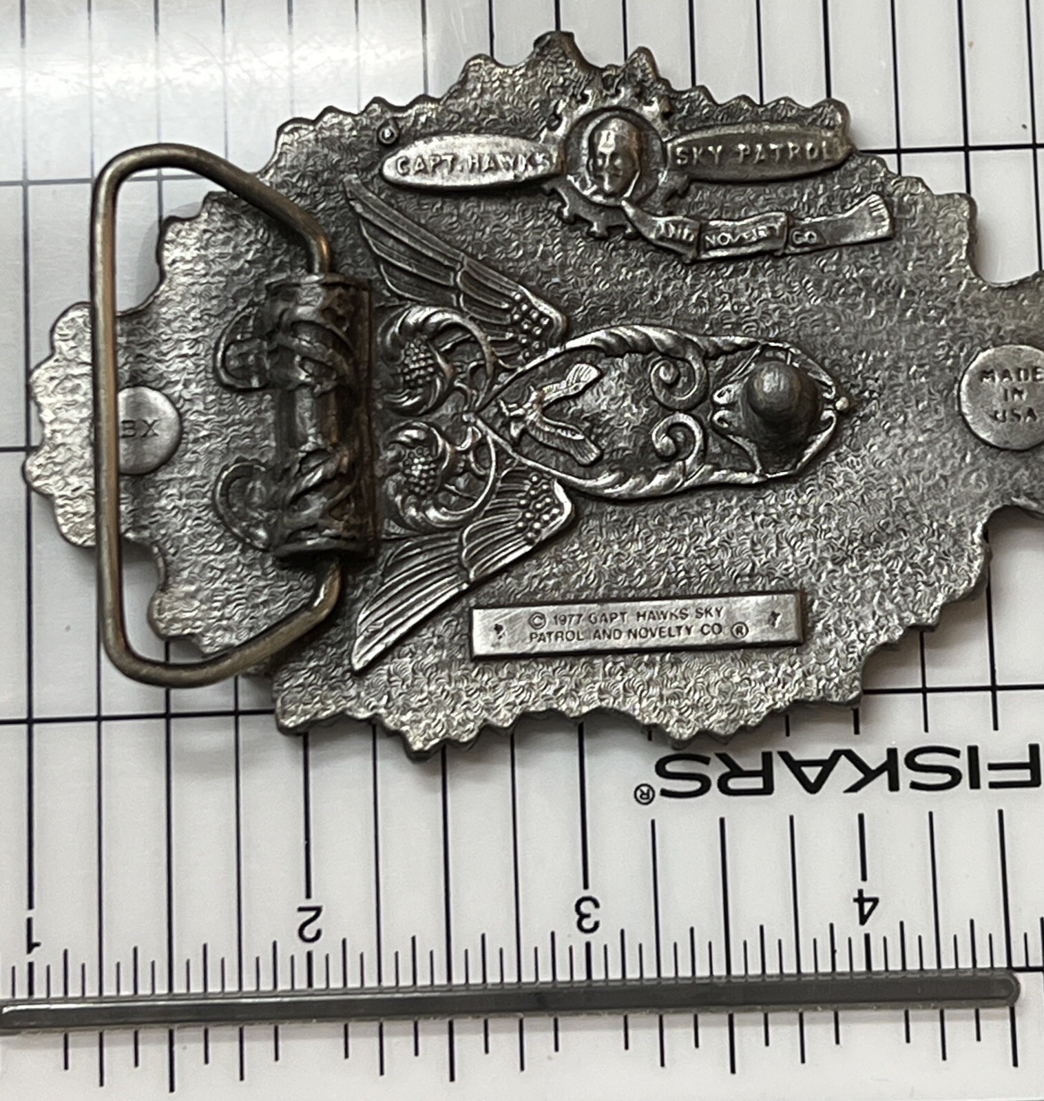 Capt. Hawks REDNECK Belt Buckle Pewter from 1970s - Gem