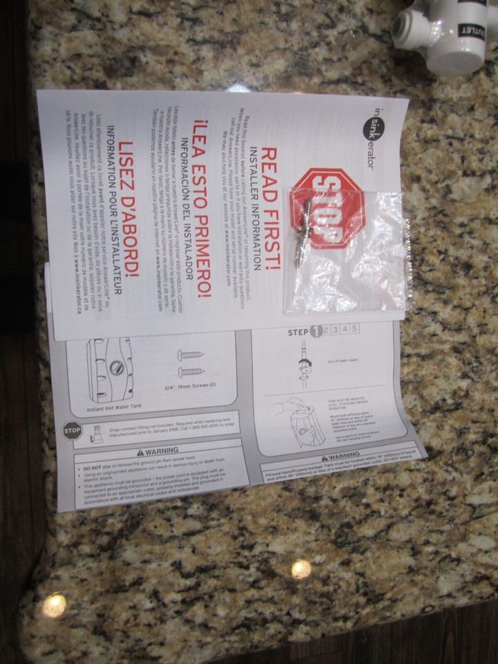 InSinkErator HWT-C1300 & F1000S Hot Water System W/ Filter- Stainless ...