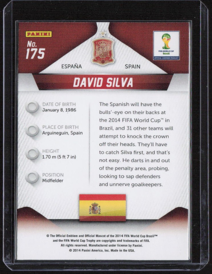 2014 Panini Prizm FIFA World Cup Brazil #175 David Silva | eBay