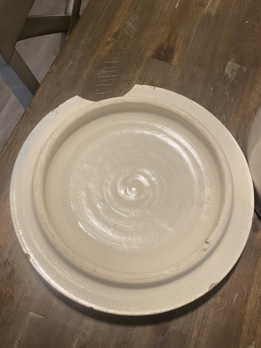 Water Crock - 3 Gal Love Field Potter - Pottery W/Lid Blue Double ...