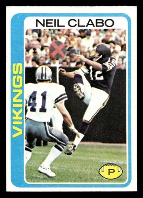 1978 Topps #199 Neil Clabo Ex-Mint Vikings | eBay