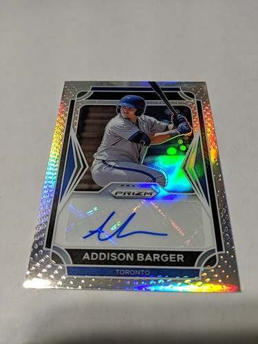2021 Panini Prizm ADDISON BARGER (Toronto) SILVER PRIZM AUTO rookie | eBay
