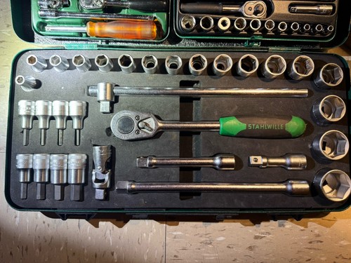Rare Stahlwille Socket set vintage metric 3 collection none missing ...