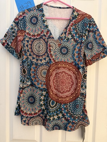 New With Tags Multicolored Medallion Shirt Women’s Medium | eBay