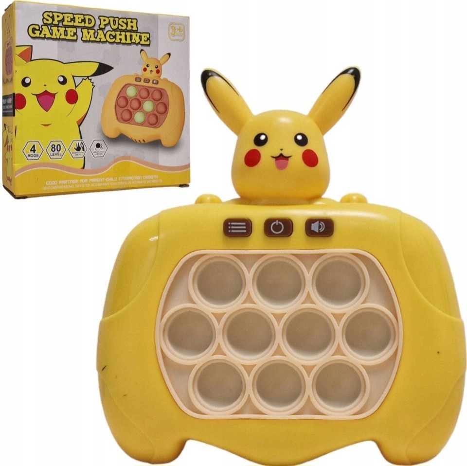 Pokemon Pikachu Quick Push Pop It Game Fidget Toys For Adults & Kids ...