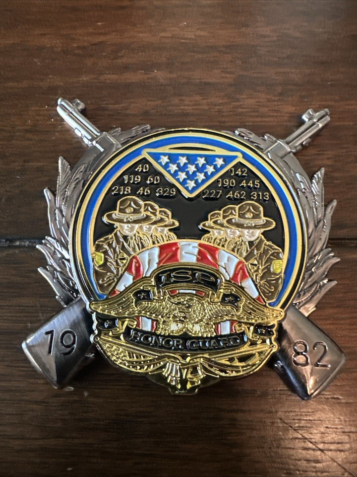 Iowa State Patrol Honor Guard Challenge Coin ISP State Trooper Highway ...