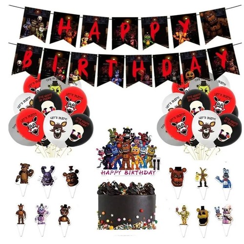 Five Nights at Freddy's FNAF Party Decoration Supplies Birthday Banner ...