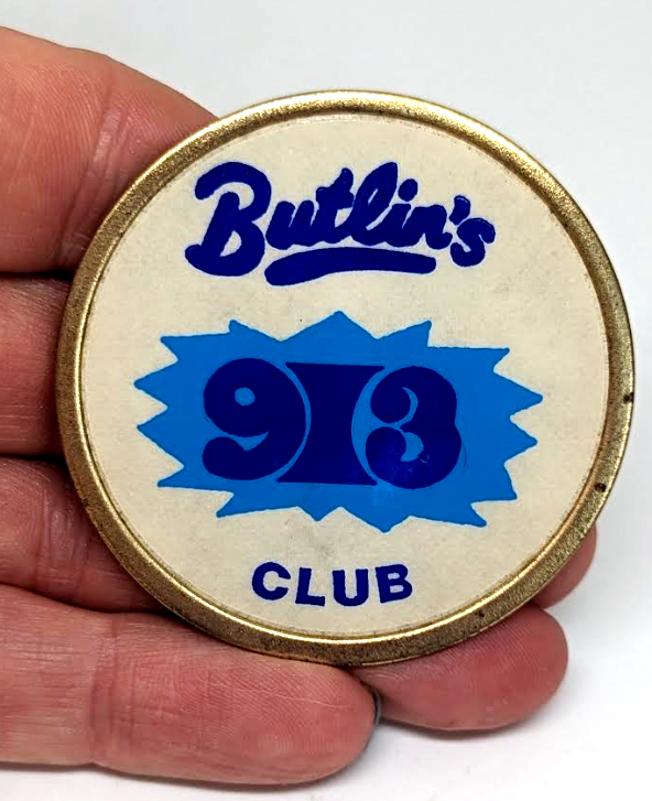 Vtg Butlin's Holiday Park Camp 913 Club Memorabilia 1960's Badge Pin ...