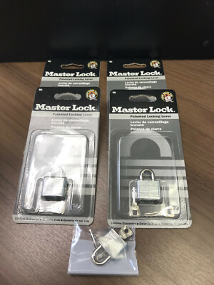 Master Lock 3/4" Padlock No. 9-D Vintage Sealed...Lot of 4 plus bonus ...