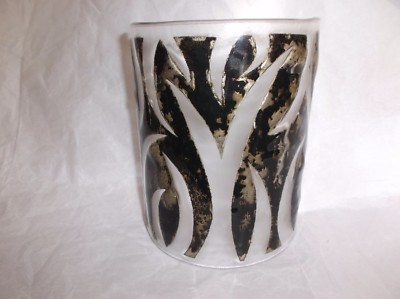 April Zilber 2001 Fused Glass Panel for tealight candle, 5"x 6.25 ...