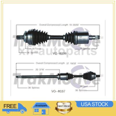 Fits 2001~2007 Volvo C70 2X Front TrakMotive CV Axle Shaft XH | eBay