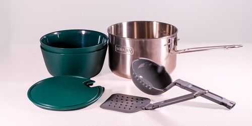 Stanley 8pc All-In-One Two Bowl Cookset Nesting Stainless Steel Pot ...