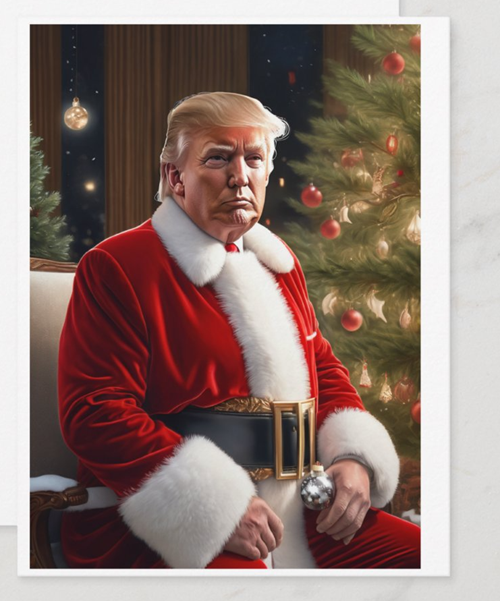 Donald Trump Christmas Card xmas Card art funny -CHOOSE SIZE | eBay UK