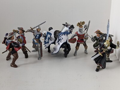 Papo Figures Musketeers, Knight Horse Skeleton Mage Figures Fast ...