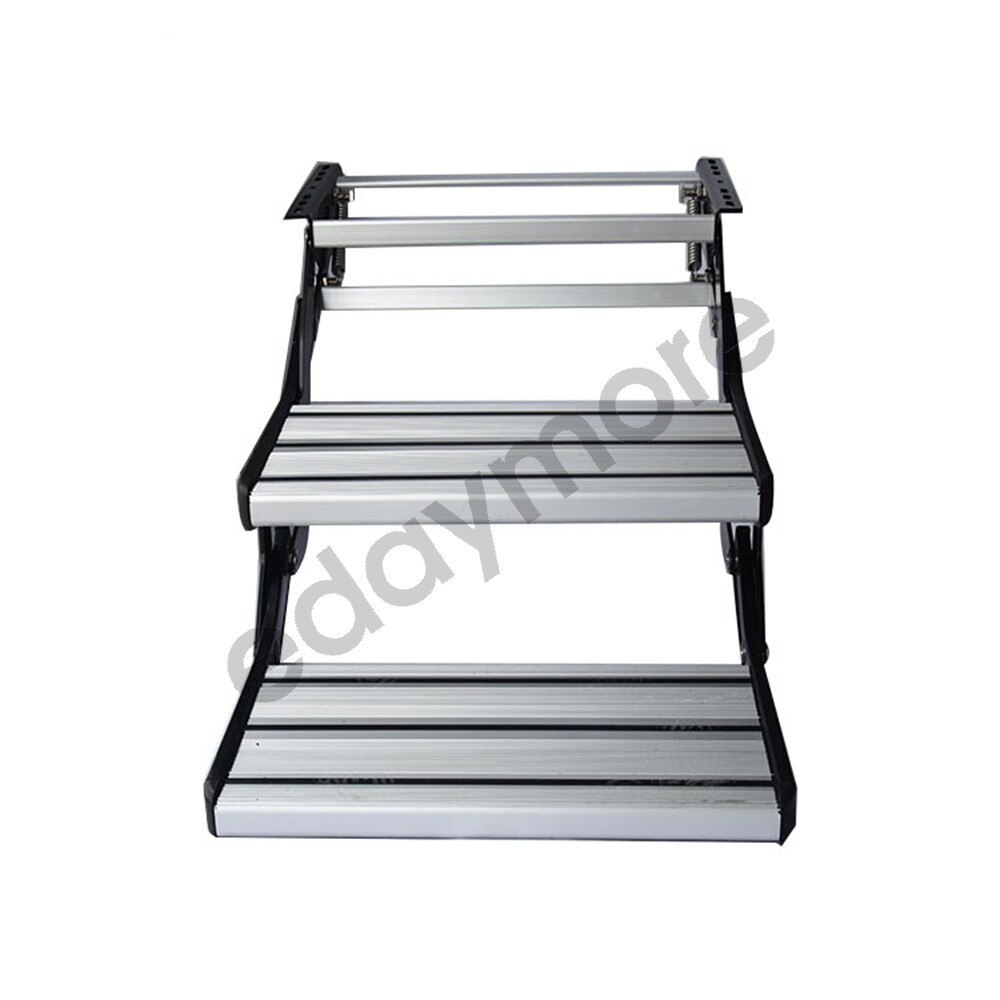 Folding Double Caravan Step Aluminium Pull Out Steps For Road RV Camper ...
