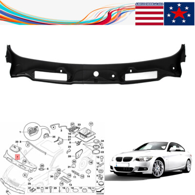 For 2007-2013 BMW 328i 335i M3 E92 E93 Windshield Cowl Cover Panel Trim ...