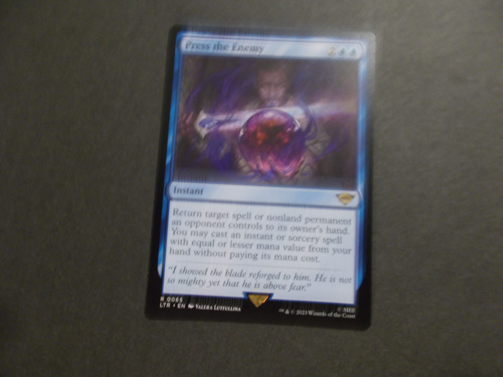 Press the Enemy x1 MTG Lord of the Rings Blue Rare Instant | eBay
