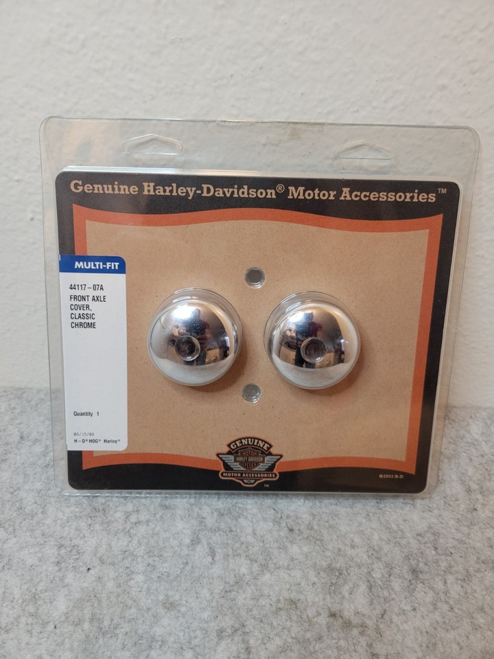 HARLEY DAVIDSON GENUINE CLASSIC FRONT AXLE NUT COVER DIECAST CHROME ...