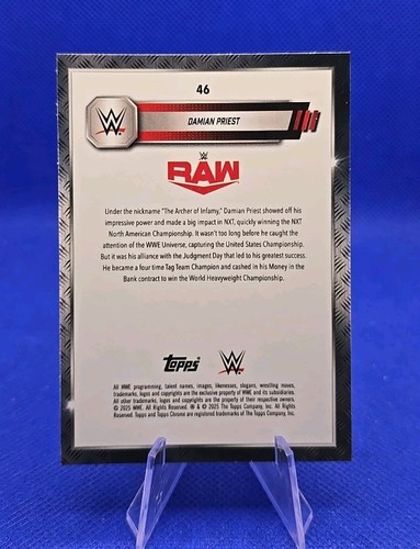 Damian Priest Blue Geometric Refractor /99 🔥🔥📈2025 Topps Chrome WWE | eBay
