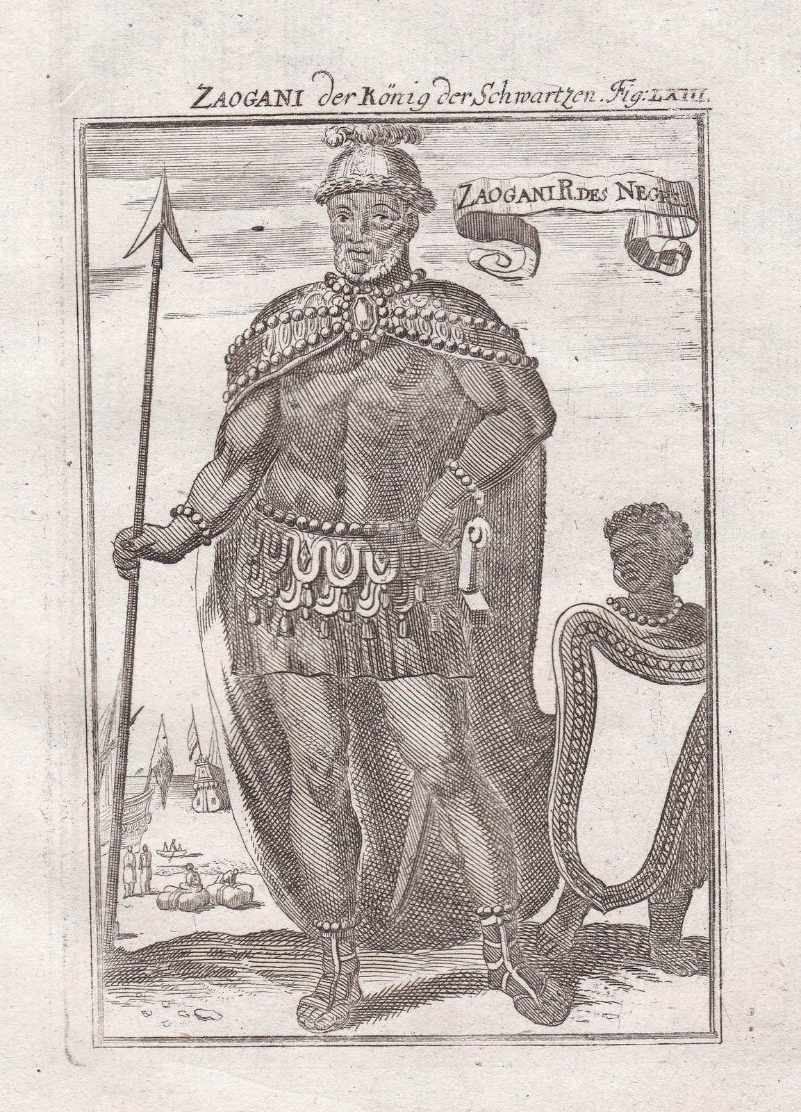 Songhai Empire King Niger Dendi Kingdom West Africa Mallet Copperplate ...