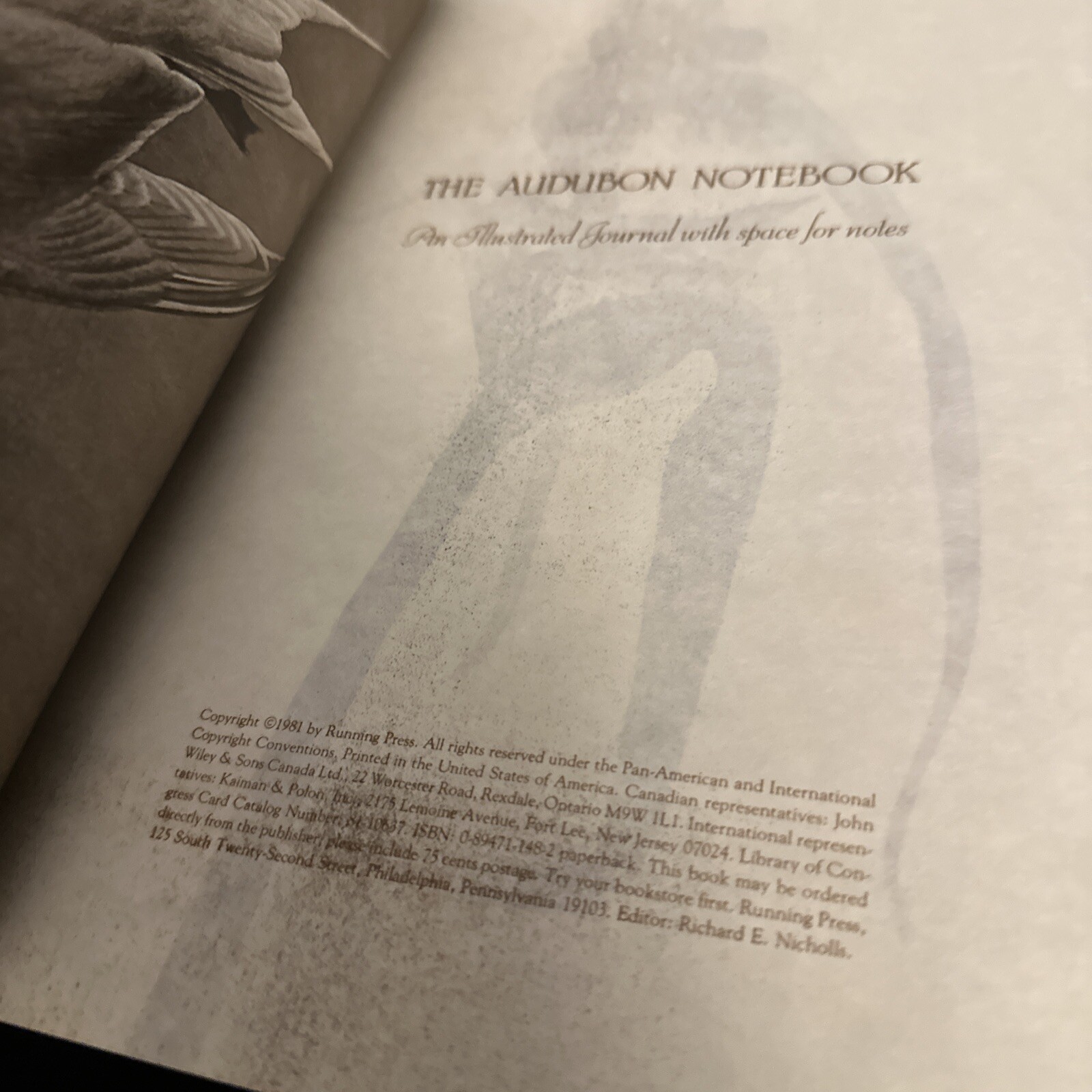 The Aububon Notebook Illustrated 1981 Unused Journal Audubon Birds ...