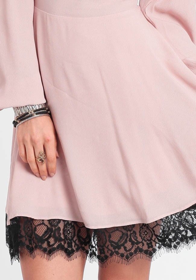 LOVERS + FRIENDS Shimmy Light Pink Fit& Flare Mini Dress MSR $174 *LAST ...