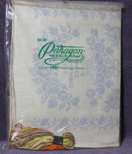 LOVE MAKES EVERYTHING EASY SAMPLER stamped cross stitch kit PARAGON NIP ...