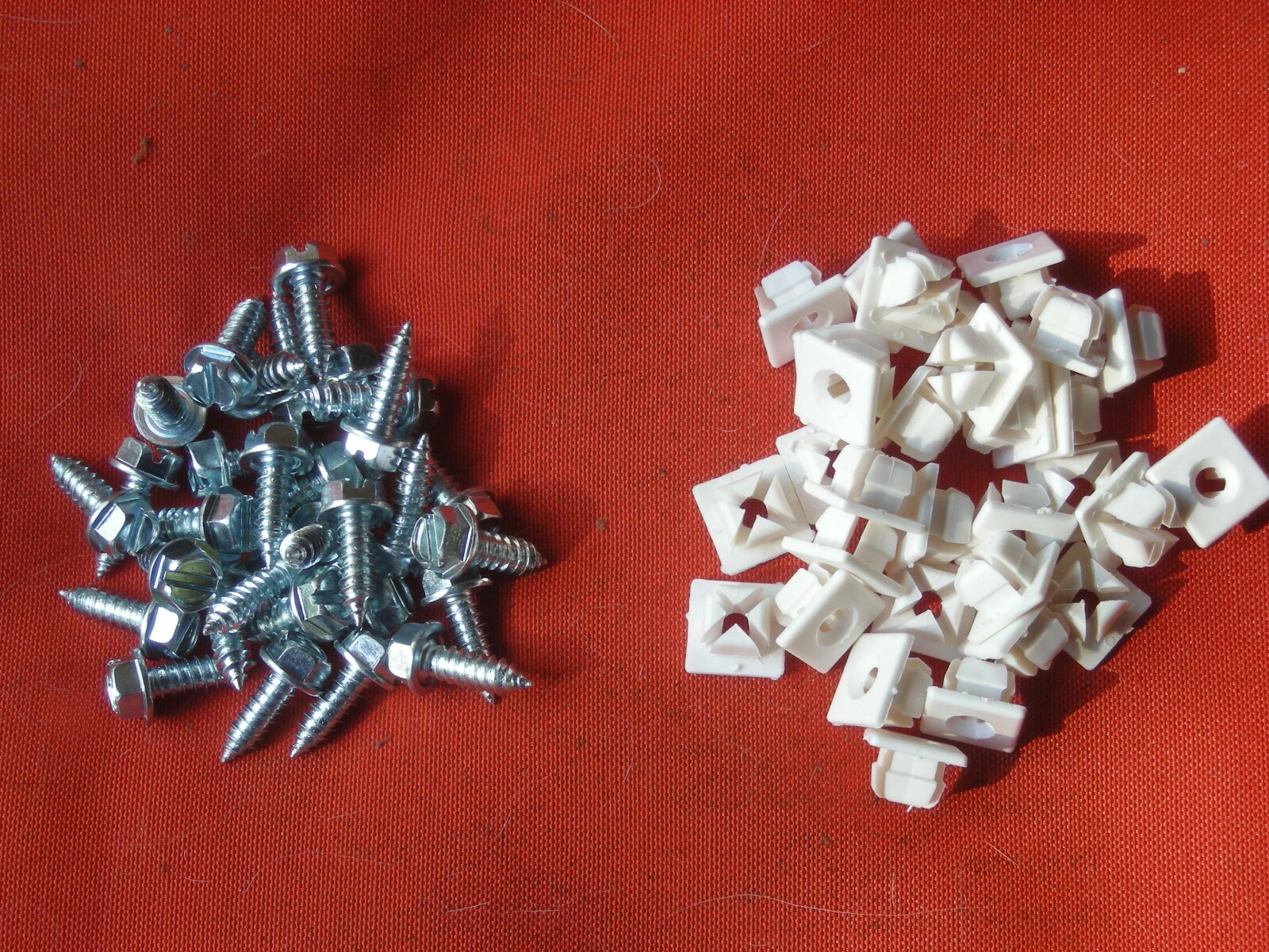 Hex Head License Plate Screws and License Plate Inserts QTY OF 100 each ...