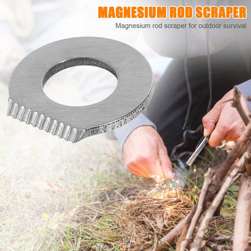 Outdoor Scraper Stainless Steel Round Camp Hiking Multi Tool (Silver ...