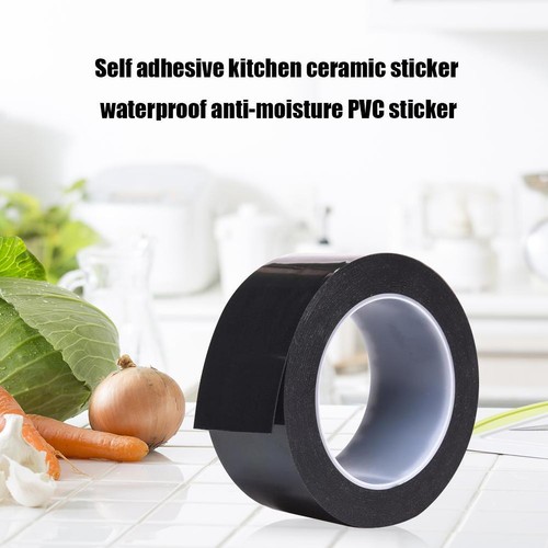 Waterproof Anti-Stain Tape Self Adhesive Wall Border Stickers Black (C ...