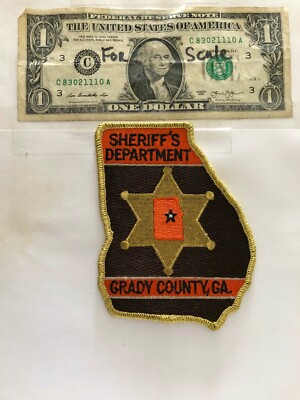 Grady County Georgia Police Patch (Sheriff's Dept.) Un-sewn great ...