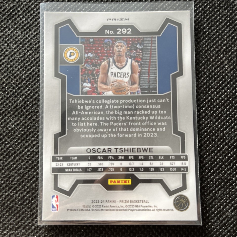 Oscar Tshiebwe Red White Blue Rookie 2023-24 Panini Prizm Indiana ...