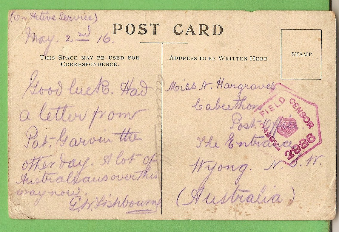 #N. 1916 WWI MILITARY POSTCARD - BRITISH ATTACH ON HOHENZOLLERN REDOUBT ...