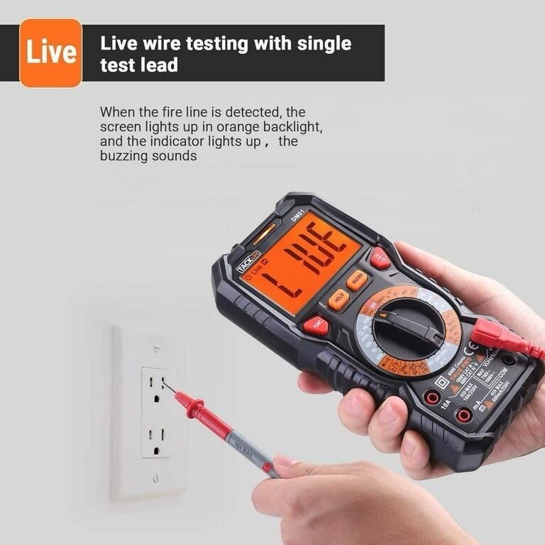 TACKLIFE DM01M Digital Multimeter,TRMS 6000 Counts Multimeter w ...